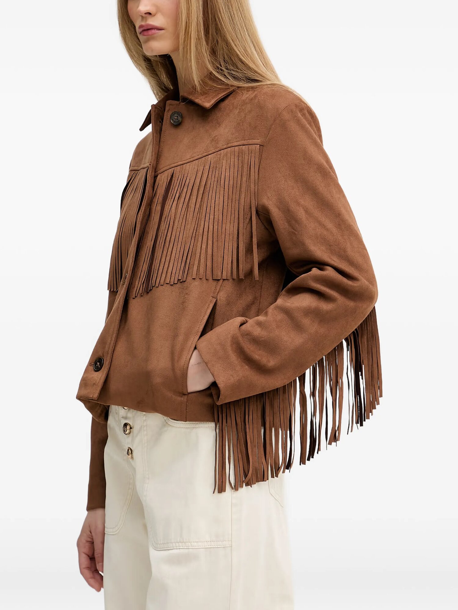 Куртка DKNY Fringe-detailing jacket, размер 44 — фото 1