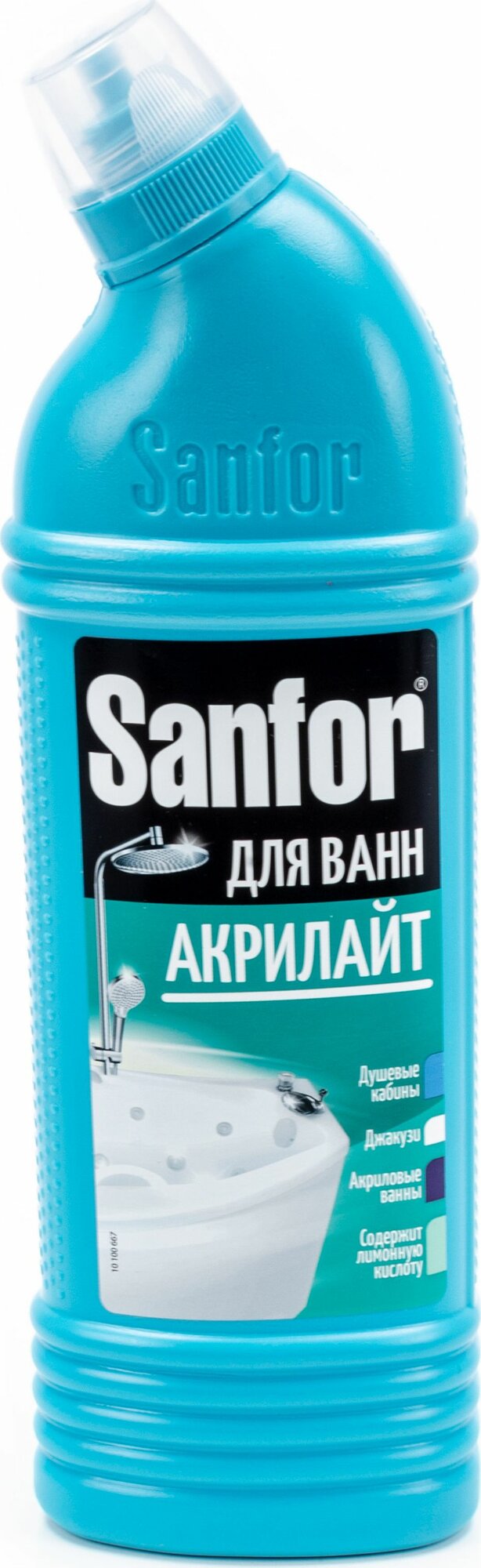 Чистящее средство Sanfor / Санфор Акрилайт гель для чистки душевых кабин, джакузи и акриловых ванн от налета и ржавчины 750г / бытовая химия для дома