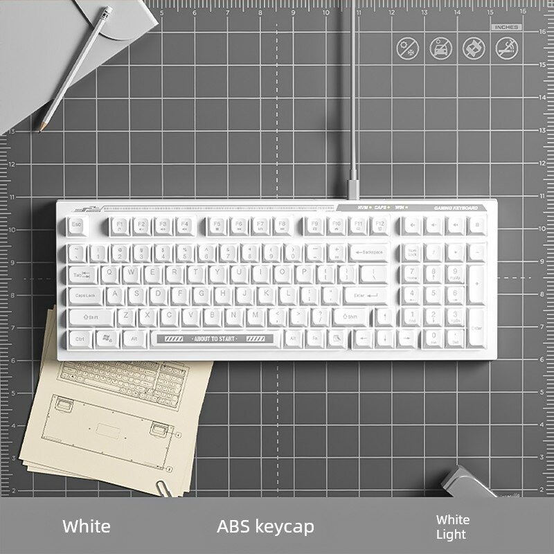 HP Игровая Проводная Мембранная Клавиатура для Ноутбука - Элегантный Белый, Тактильные Переключатели, Официальная