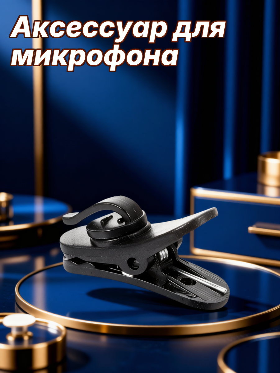 Набор пластиковых зажимов для микрофона, черные, для крепления проводов, 15 шт