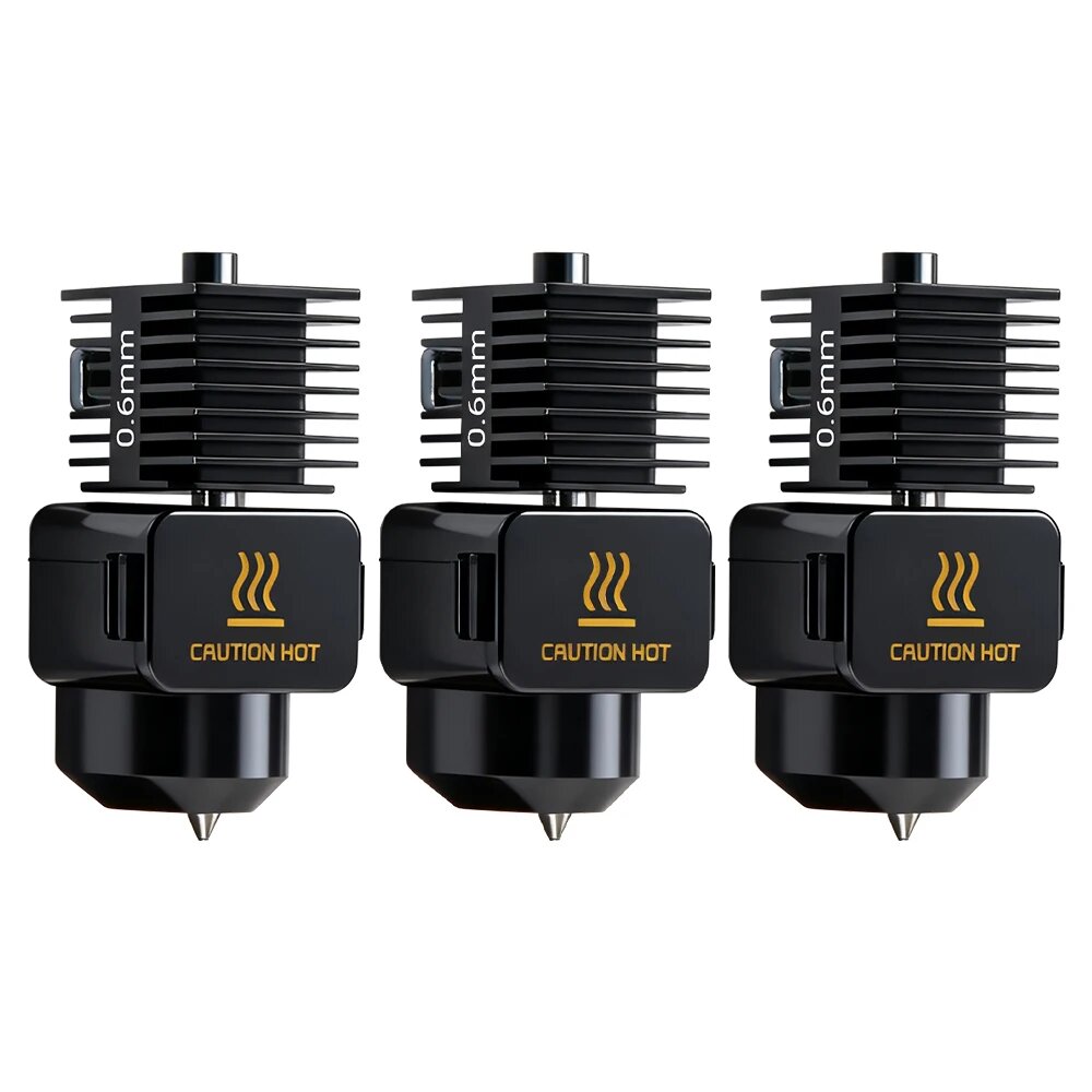 Комплект хотэнда Lab A1 Mini с соплами из закаленной стали для 3D-принтера Lab A1 3 Pcs Black 0.6mm