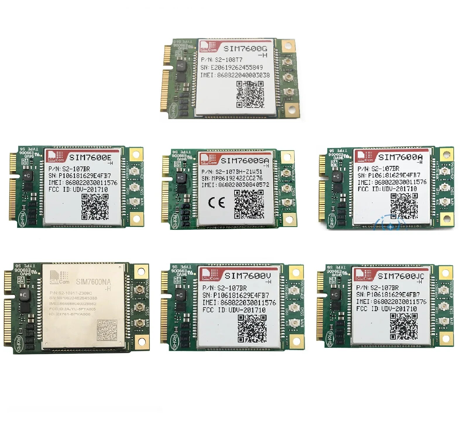 Модуль SIMCOM SIM7600G-H mini PCIe LTE 4G CAT 5 шт SIM7600E-H1C PCIE