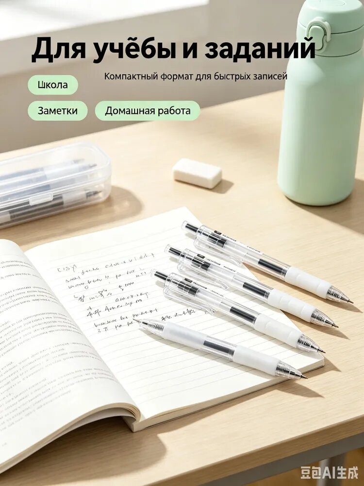Набор ручек, цвет: Черный, 6 шт.