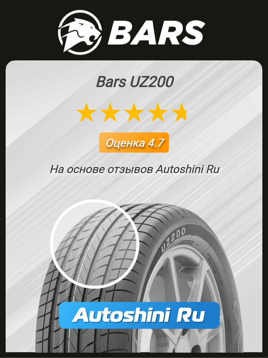 Шины летние Bars UZ200 195/55 R16 87H — фото 1