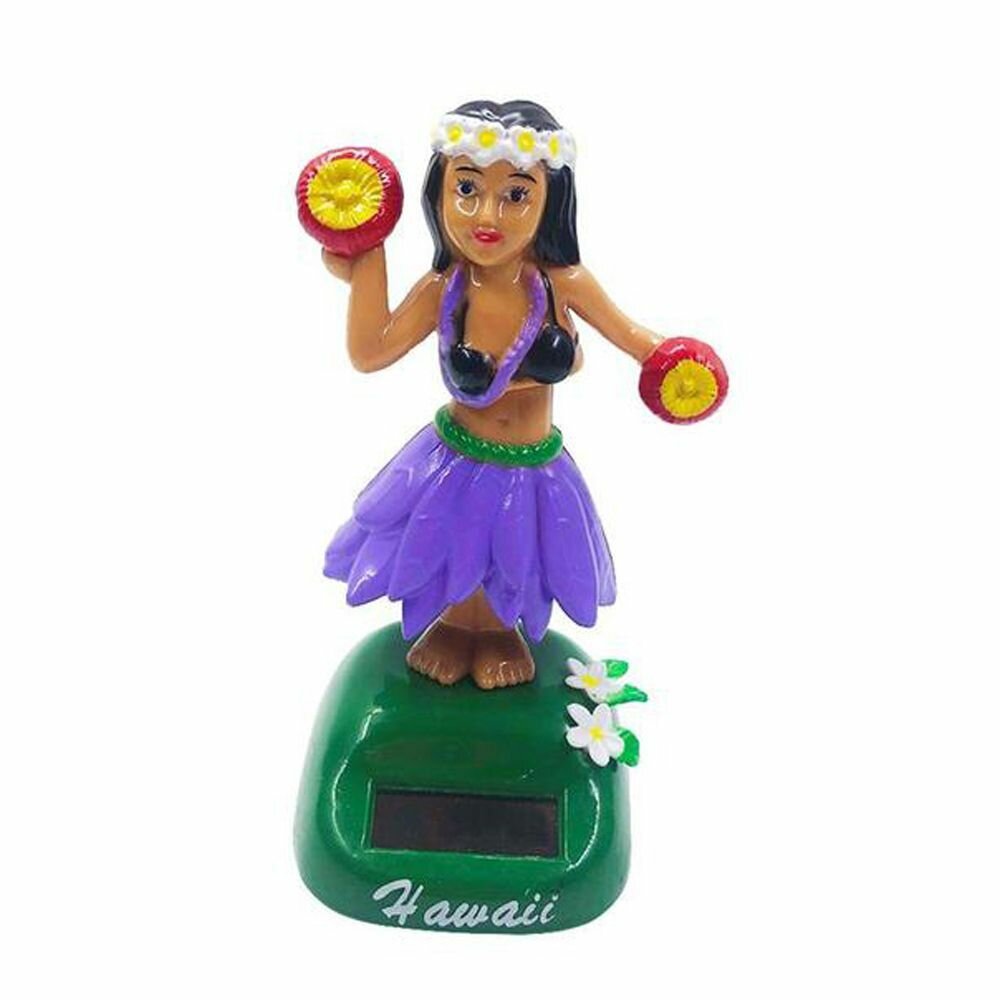 Солнечная качающаяся кукла Hula Girl — украшение на приборную панель автомобиля, фигурка-орнамент, трясется головой