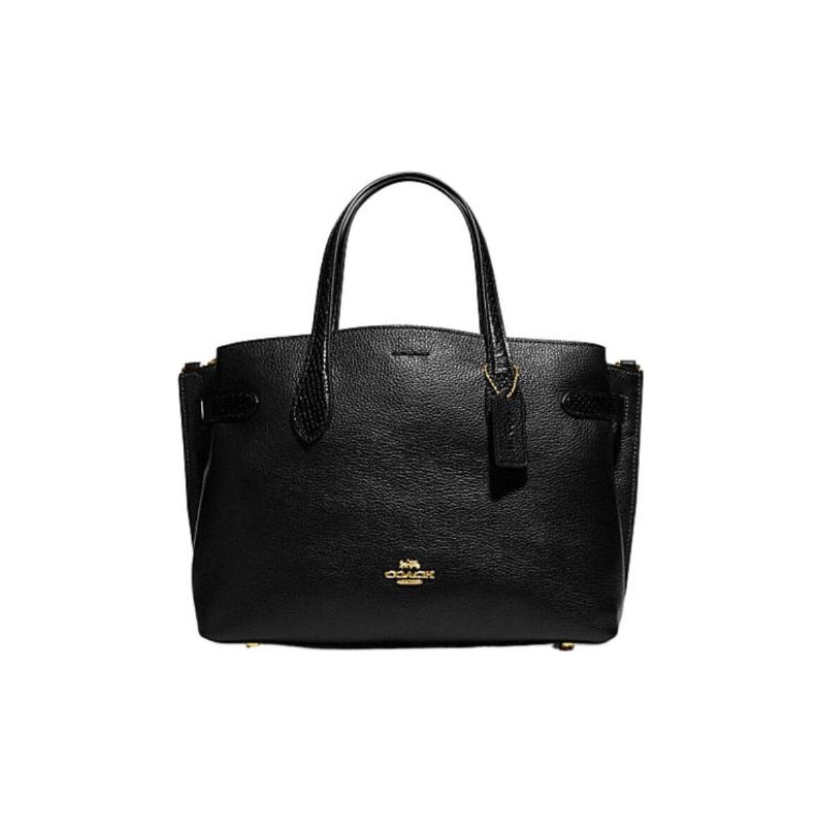 Сумка Coach, фактура матовая, черный — фото 1