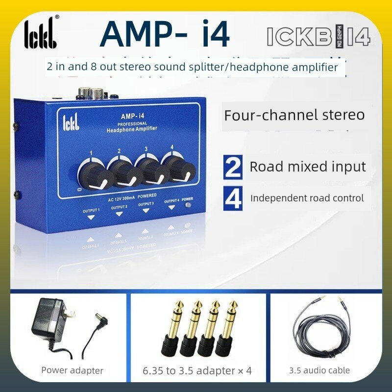 Ickb AMP-i4 Портативный усилитель для наушников для мобильных устройств, ПК и ноутбука, поддержка высокого разрешения