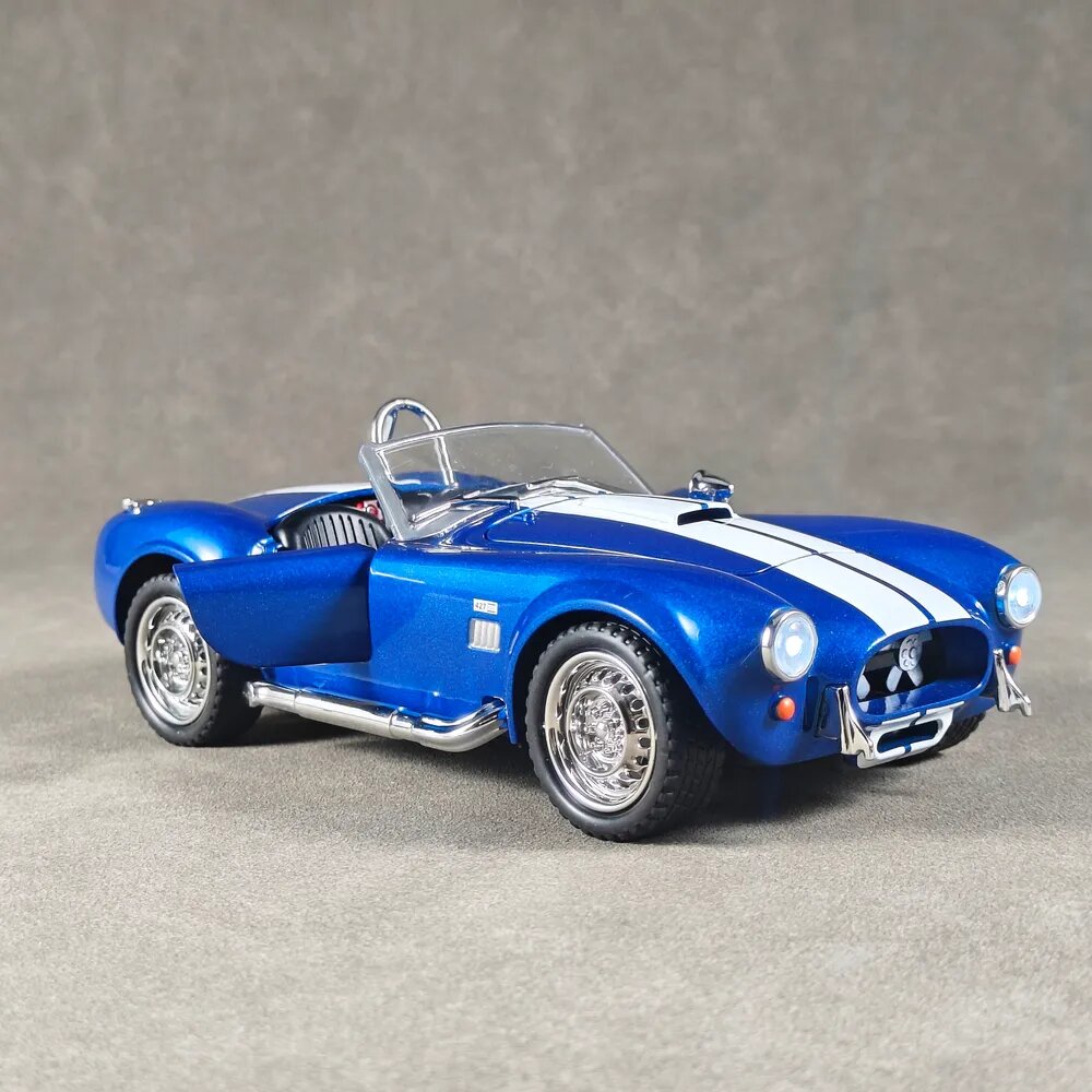 Mодель автомобиля 1:22 Ford Shelby Ac Cobra 1965 Классические автомобили Детские игрушки Коллекция