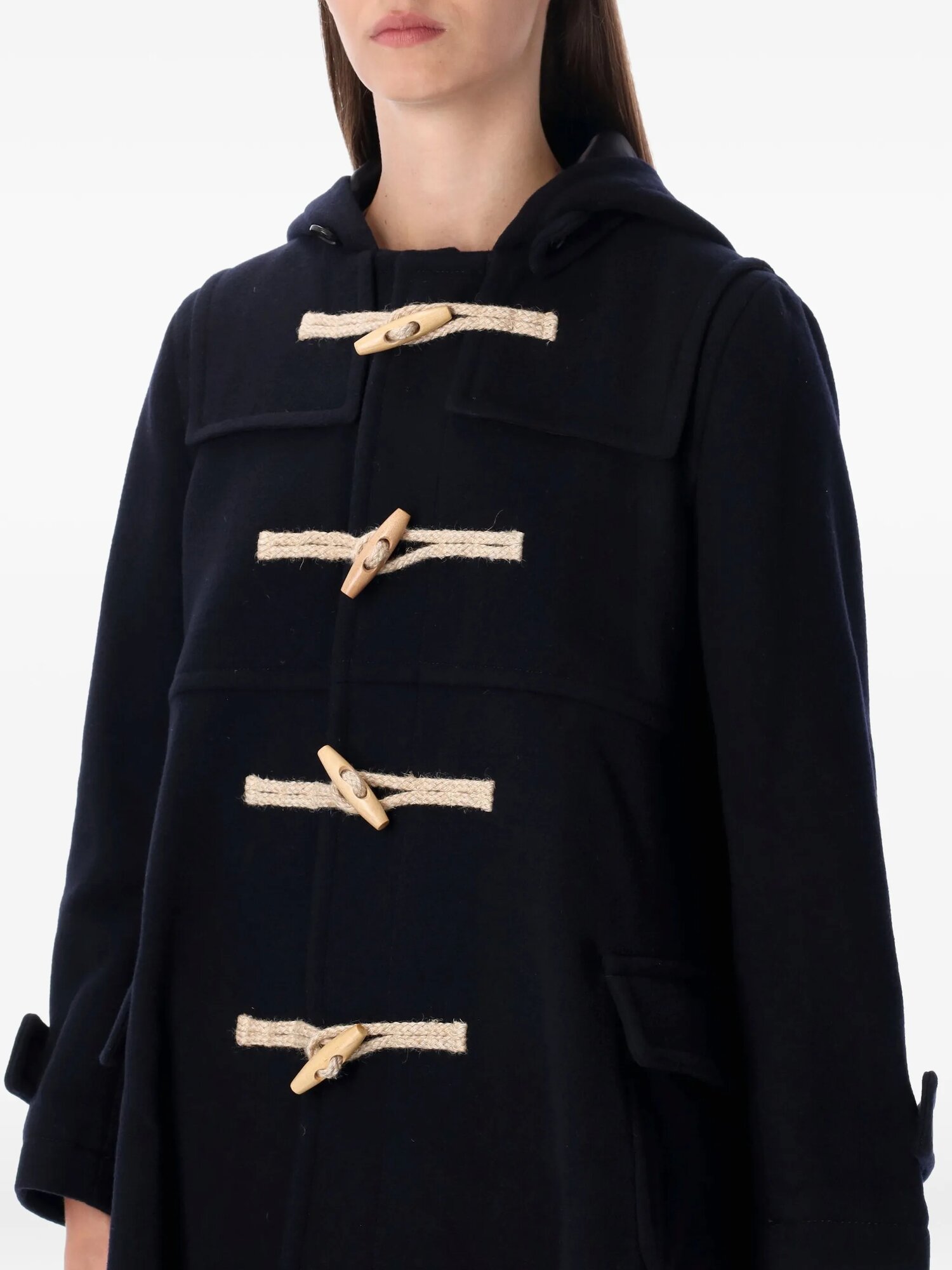 Пальто COMME des GARCONS Hooded toggle-fastening coat, размер 46 — фото 1