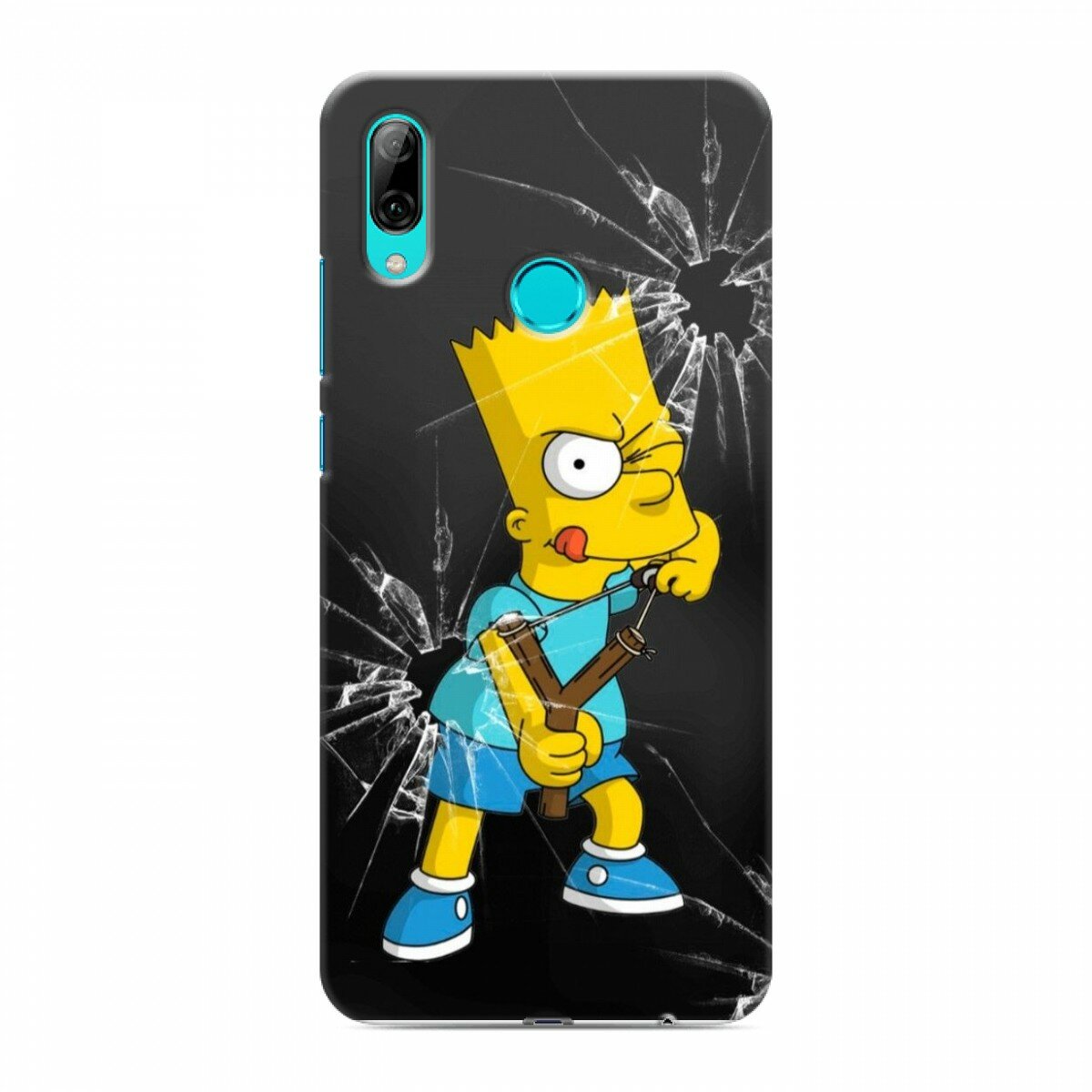 Чехол для Huawei P Smart (2019) с принтом для мальчиков Барт разбивает стекло (Хуавей П Смарт 2019)
