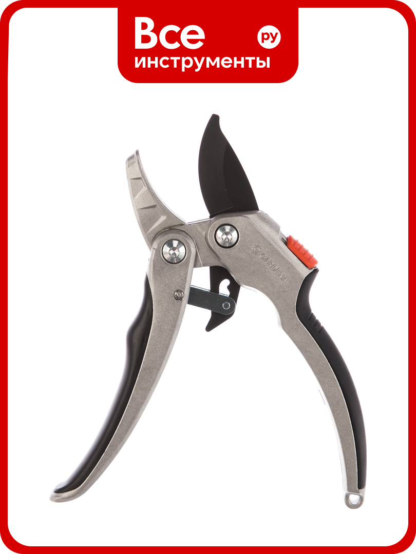 Секатор с храповым механизмом Gardena SmartCut 08798-20.000.00 с антифрикционным покрытием лезвий и резиновой рукояткой