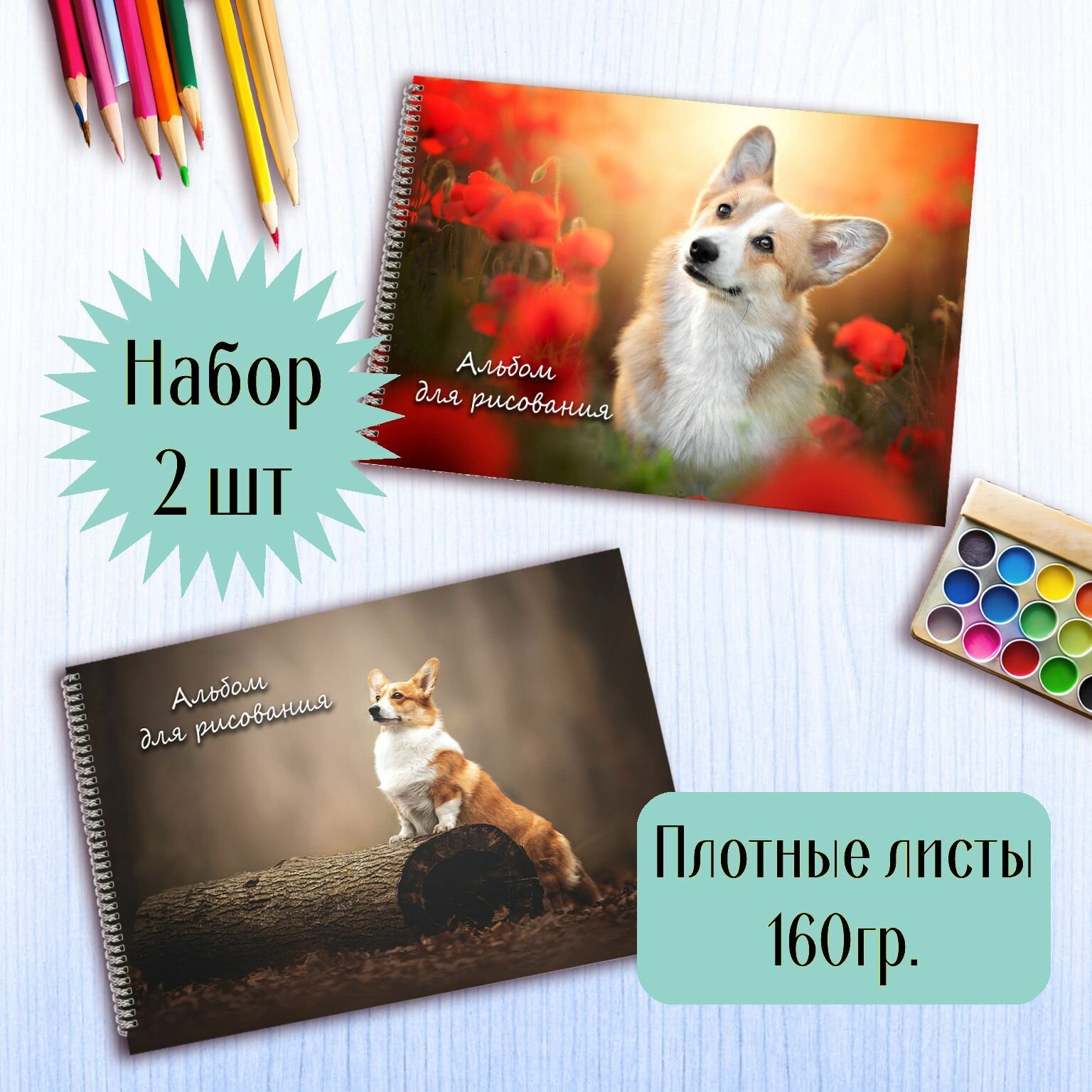 Альбомы для рисования Корги