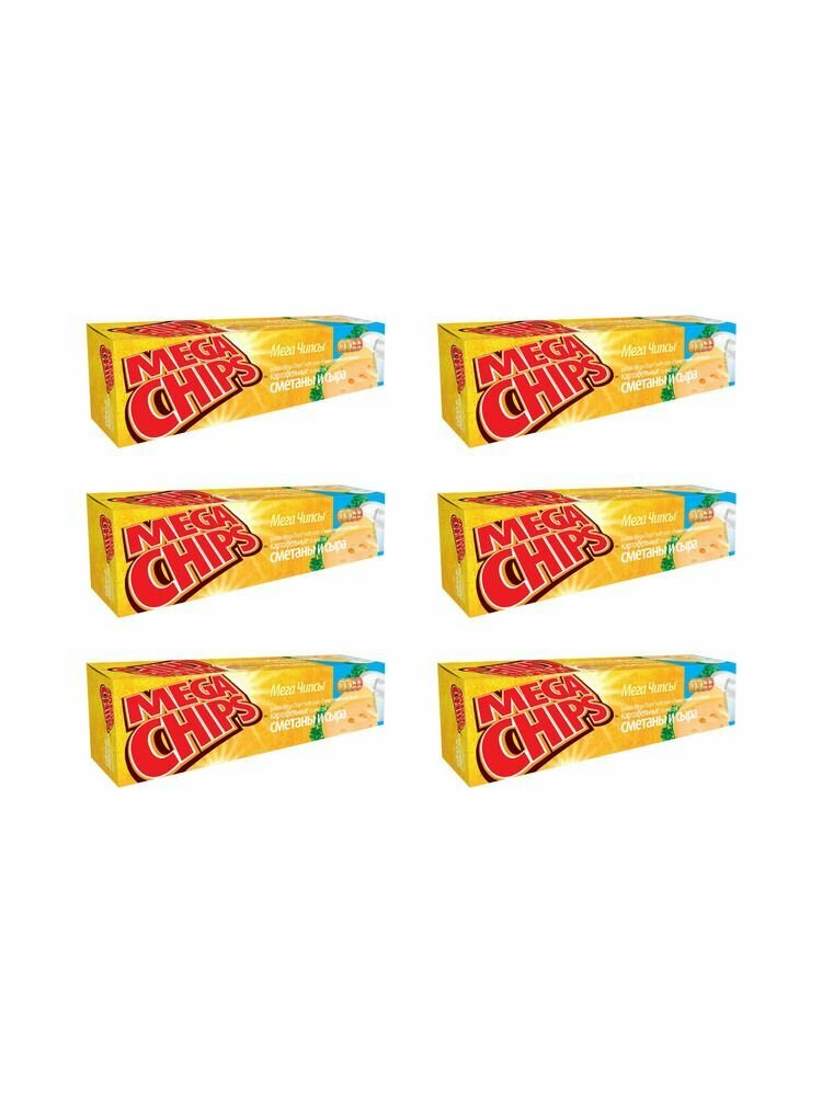 Mega Chips Чипсы-пластины картофельные с норвежским сыром, 100 г, 6 шт