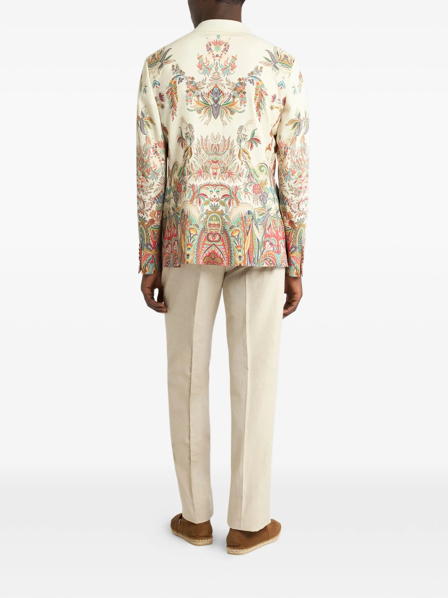 Пиджак ETRO Floral-print single-breasted blazer, размер 50, разноцветный — фото 1