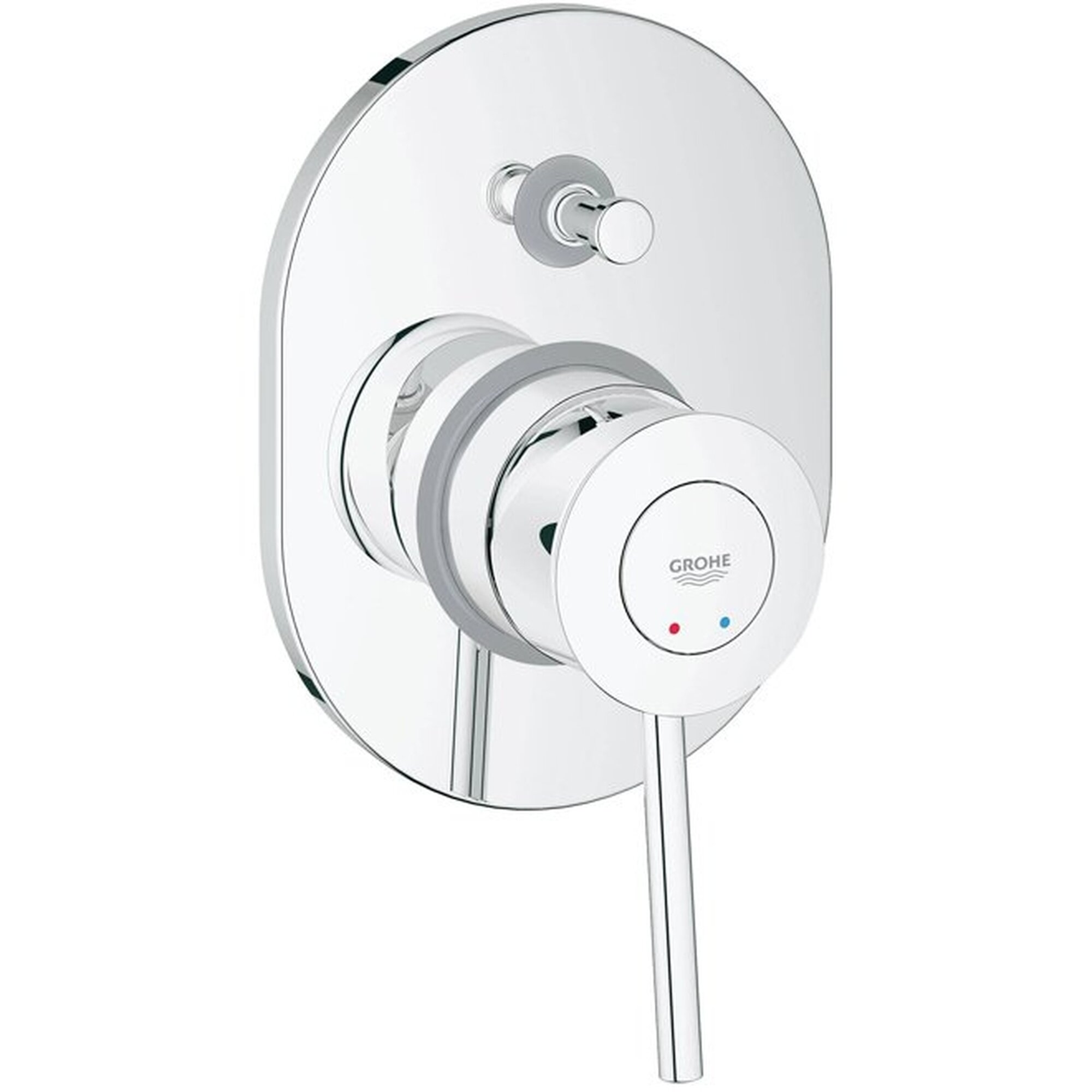 Смеситель для ванны Grohe (Гроэ) BauClassic скрытого монтажа, в комплекте с монтажной частью, хром (29047000)