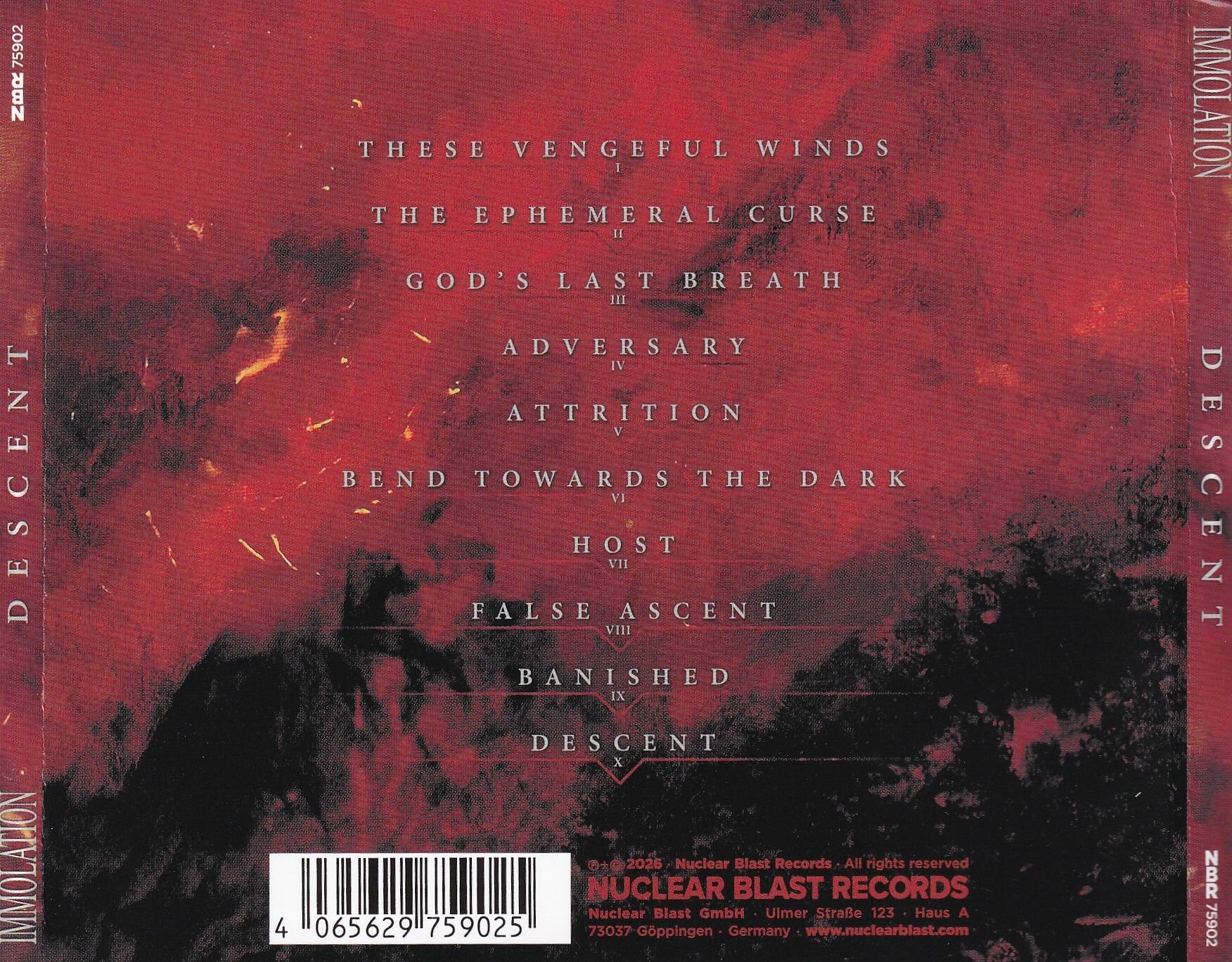 Immolation - Descent, 2026, 12-page, CD-Аудио — фото 1