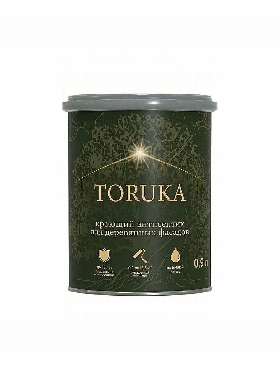 Toruka Кроющий антисептик 0,9 л основа Бесцветная Под Колеровку