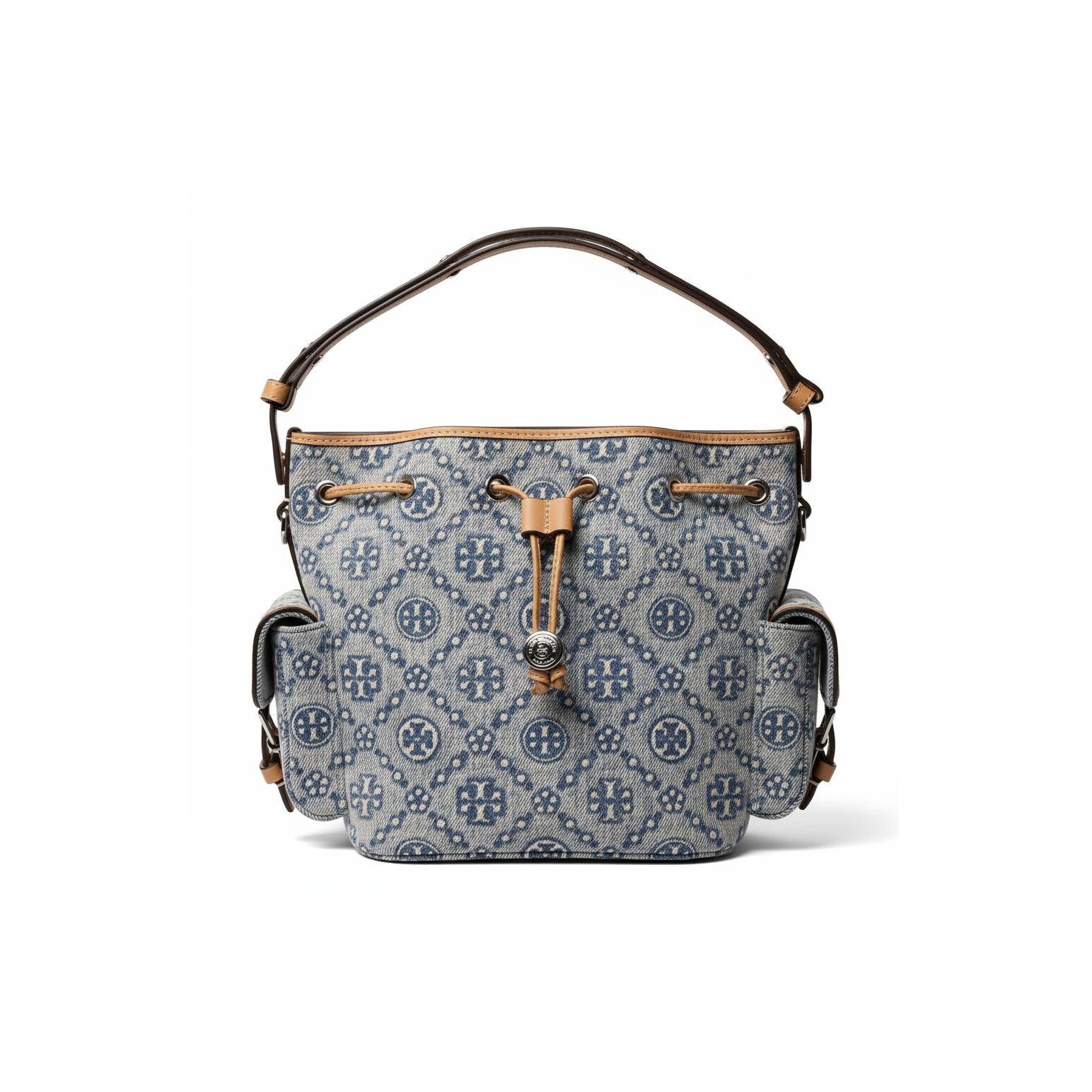 Сумка Tory Burch T Monogram, фактура пэчворк — фото 1