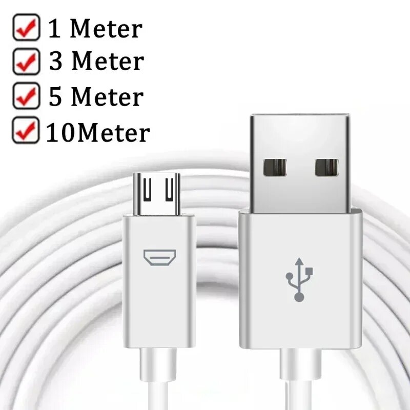 Micro USB кабель BAPPSUS 3 метра белый — фото 1