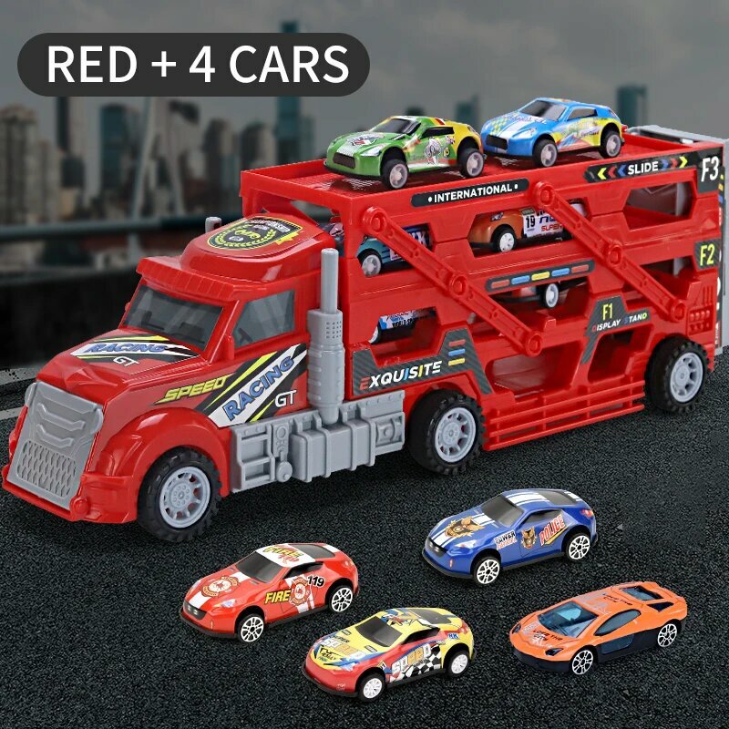 Игрушечный грузовик из пластика Red Container truck