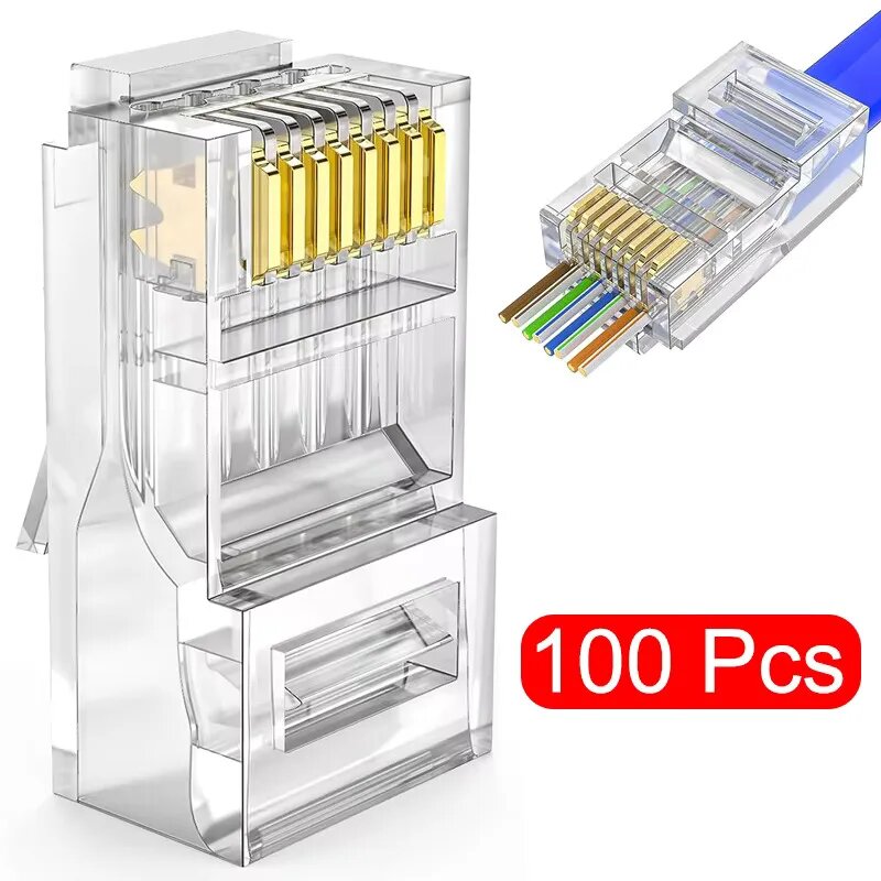 Набор разъемов RJ45 CAT6/CAT5e CAT6