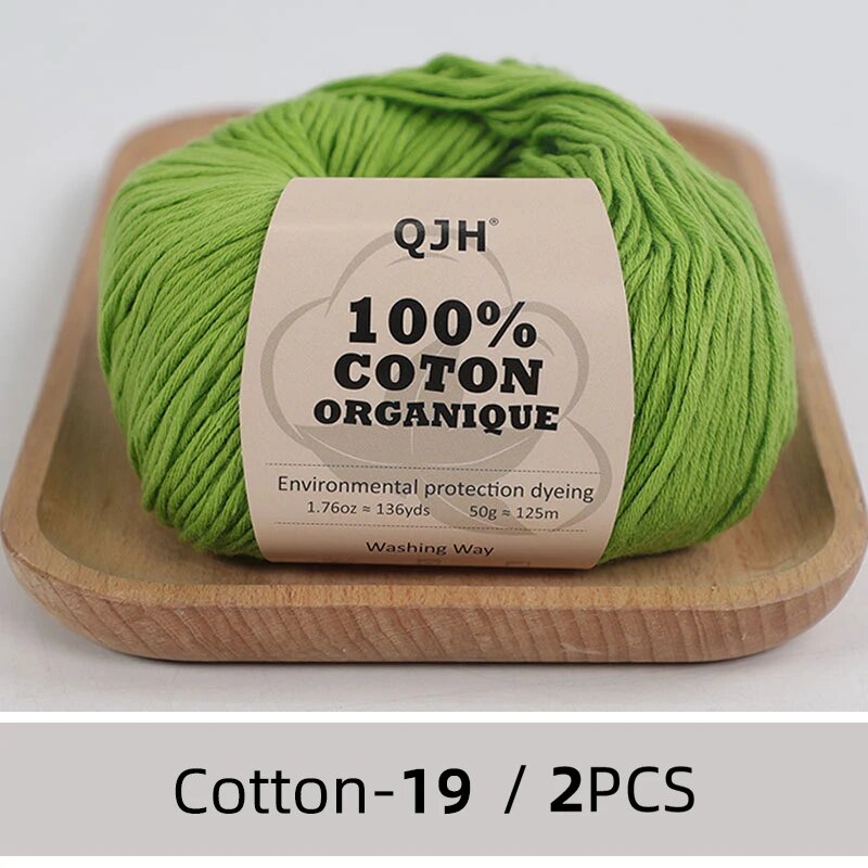 Пряжа QJH 100% Хлопок DK Светлая 2 упаковки N19-2PCS