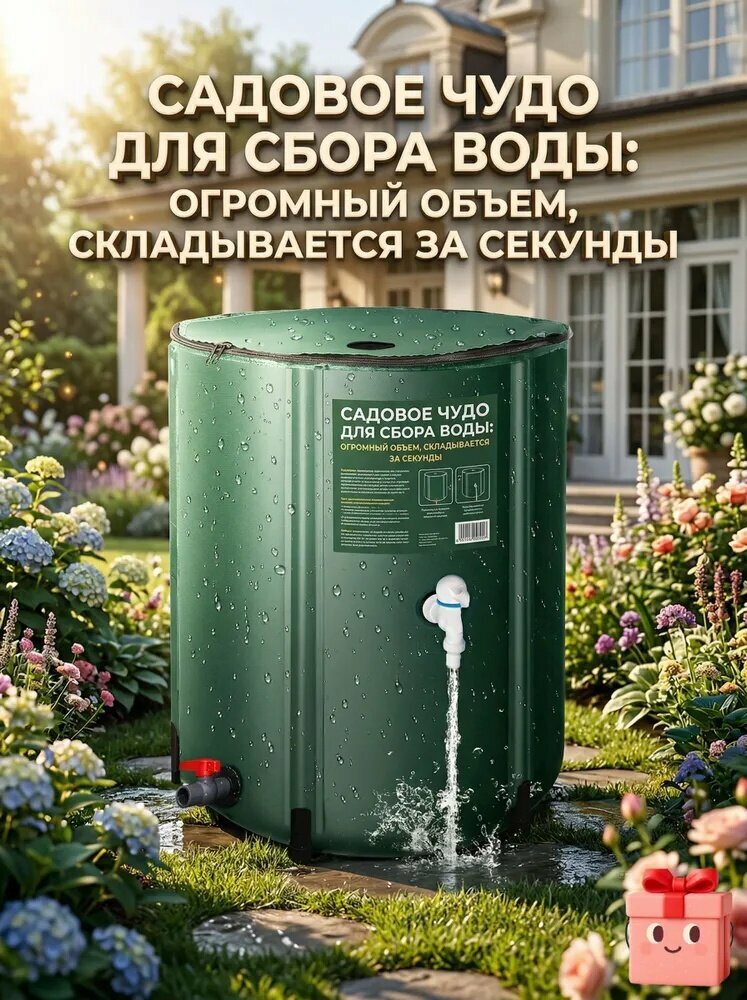 Бочка садовая ПВХ (поливинилхлорид)