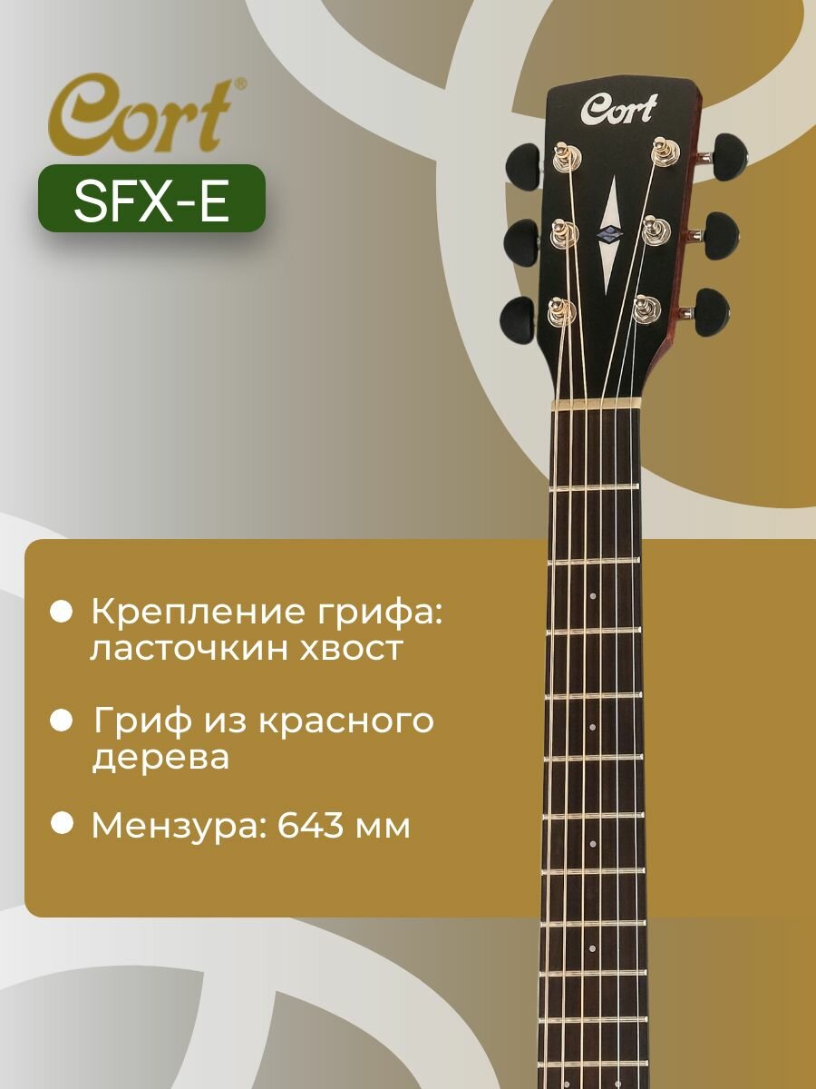 Электроакустическая гитара Cort SFX-E-NS — фото 1