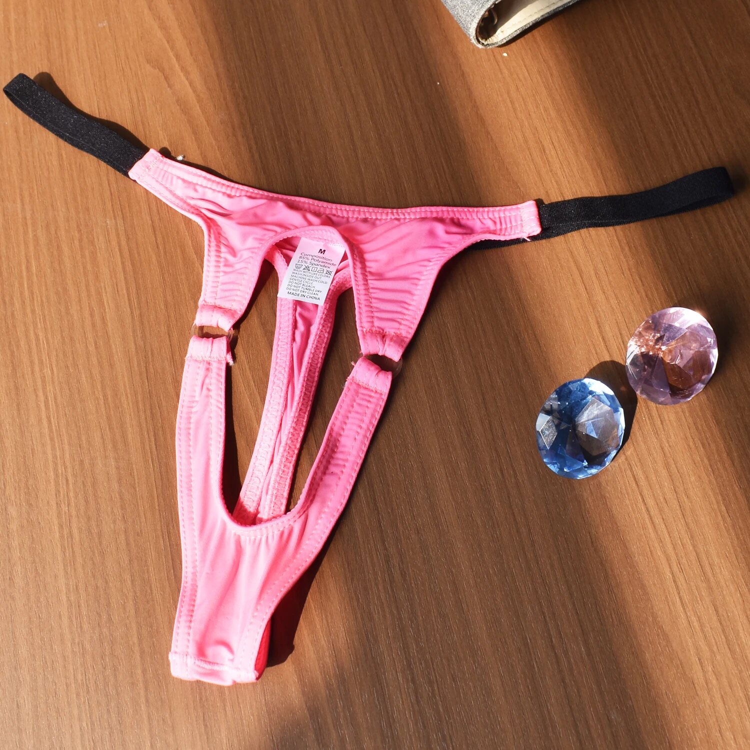 WIDYZON Мужские стринги из ледяного шелка L, Розовый, Pink