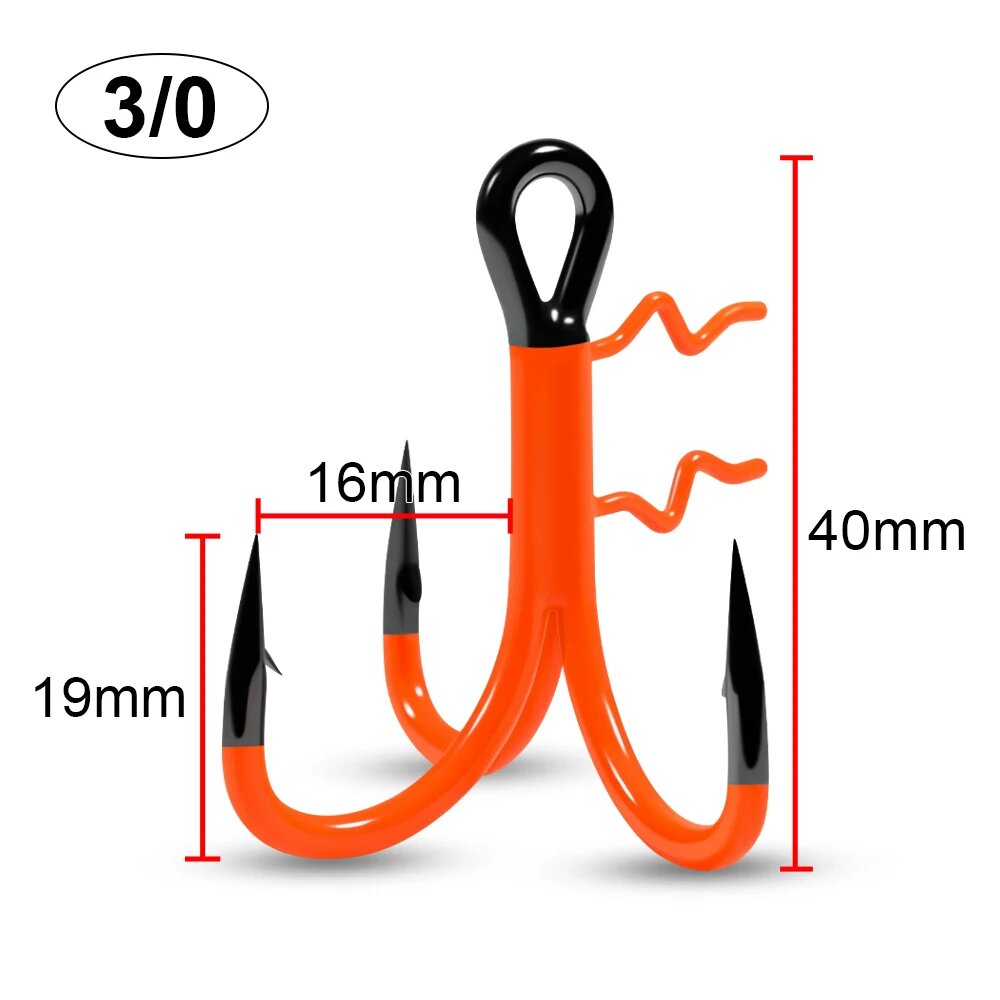 Крючки Spinpoler 3X-Strong Bend Spikes #1/0, #2/0, #3/0 из высокоуглеродистой стали 3-0