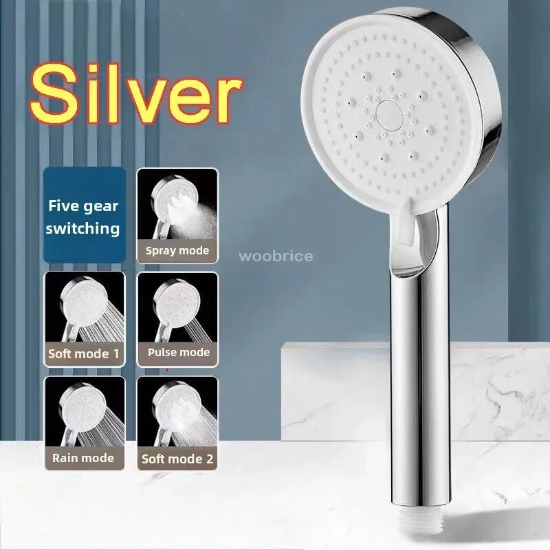Насадка для душа Silver, 5 режимов, ABS