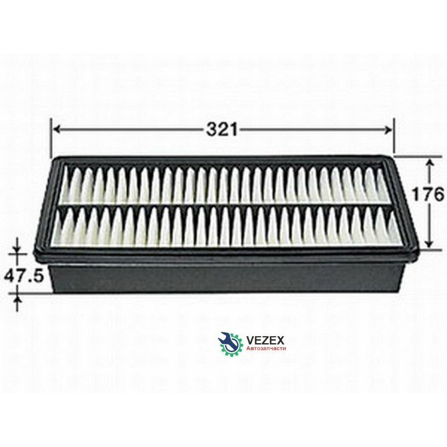 JS ASAKASHI A470J Фильтр воздушный MAZDA MPV 2,0 2002 - 2006 MAZDA MPV 2,5 1999 - 2002 A470J
