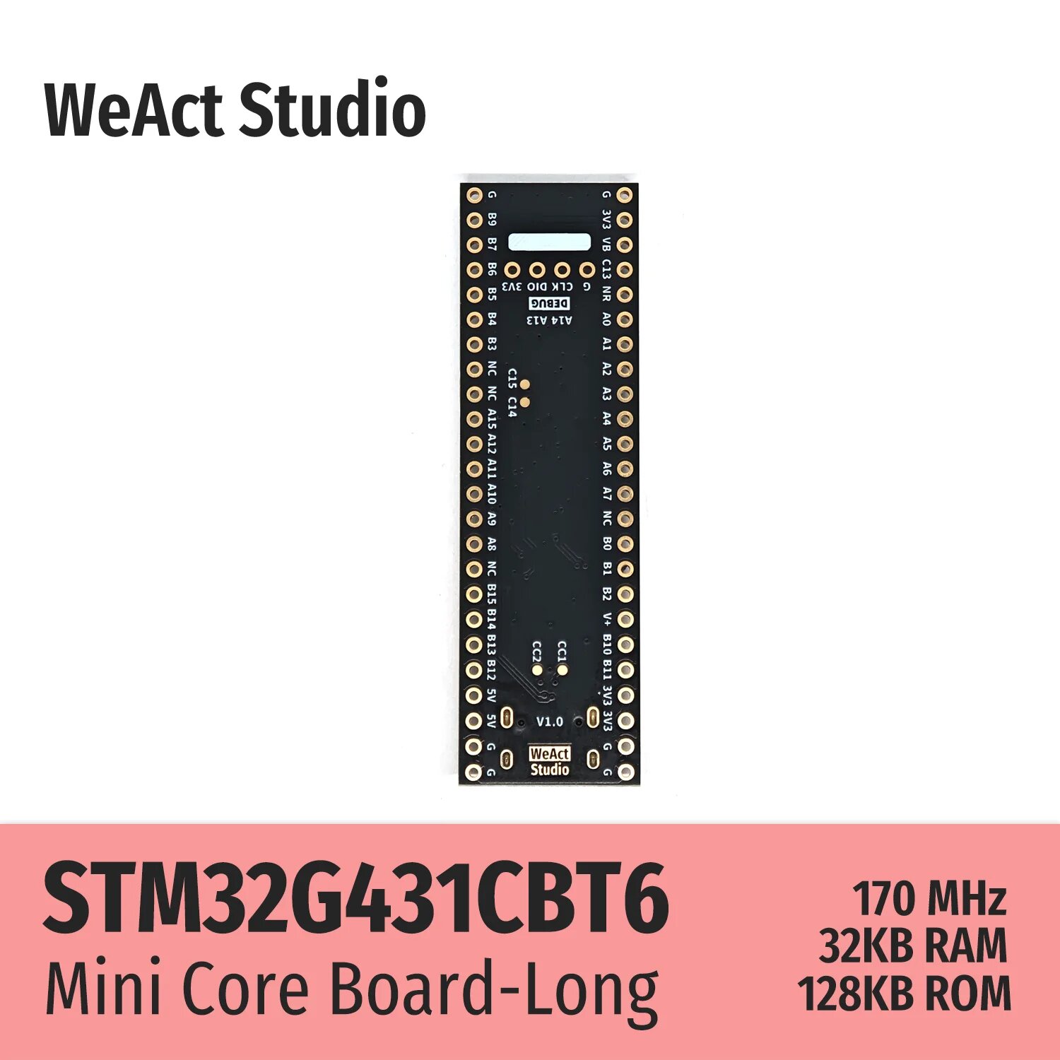 WeAct STM32G431CBT6 Long Type Development Board — фото 1