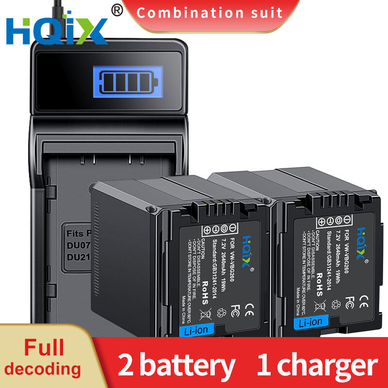 HQIX для Panasonic SDR-SD9 H18 DX3 SD7 HDC-HS100 SD1 SD5 HS350 SD200 HS100 камера VW-VBG260 зарядное устройство Аккумулятор