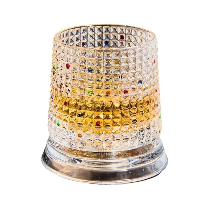 Набор бокалов Whiskey Glasses, 360-градусные, вращающиеся, с гравировкой, для коктейлей, 3 бокала