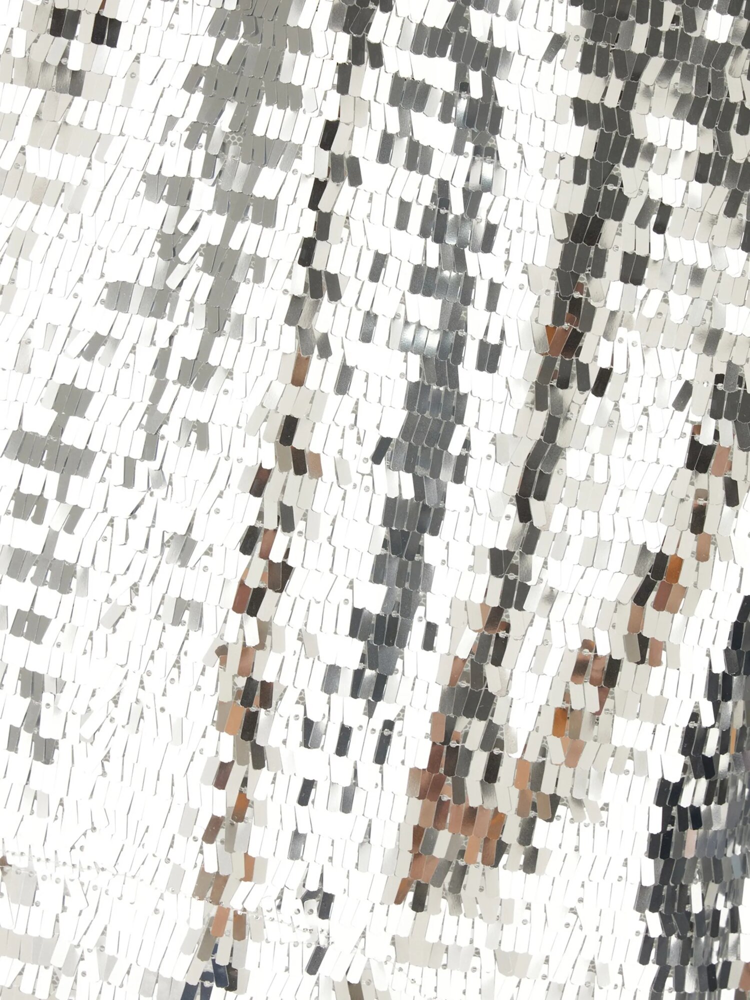 Топ NICCOLO PASQUALETTI Sequin-embellished asymmetric top, размер 46, Silver — фото 1
