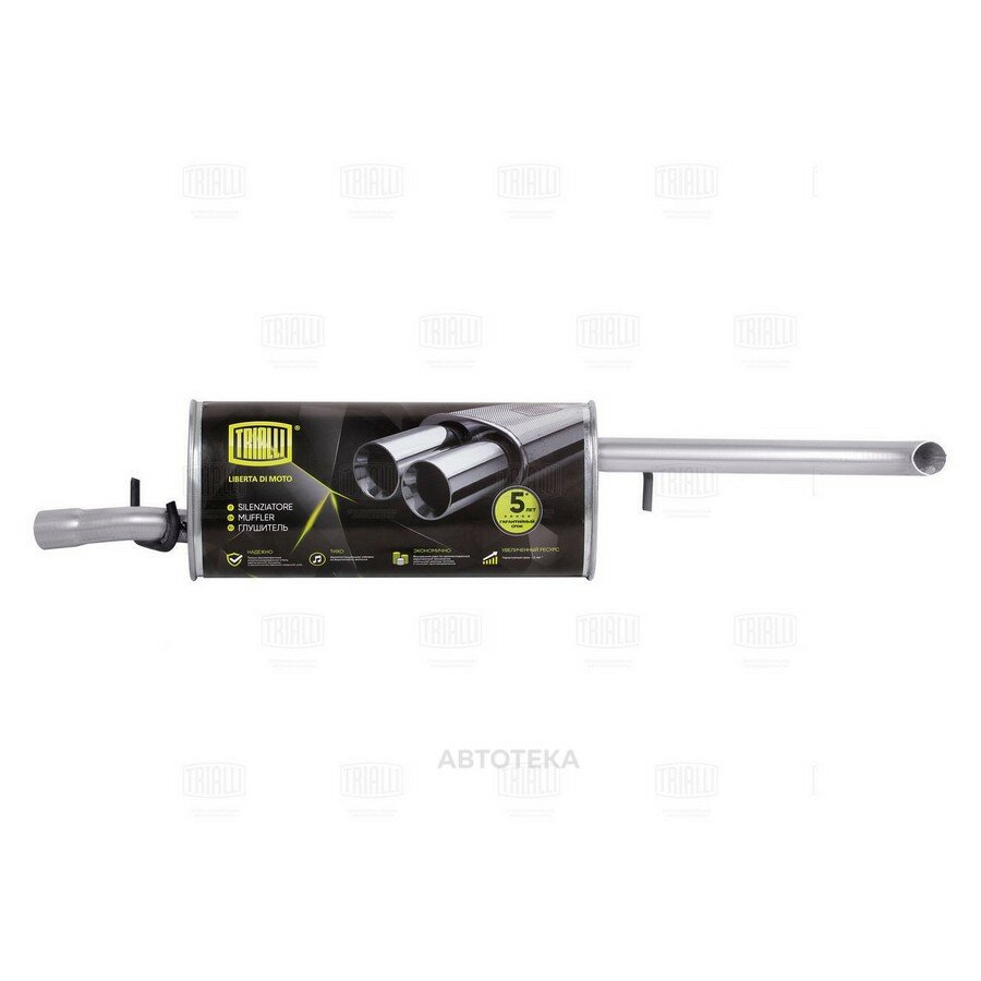 Глушитель TRIALLI EMM2101 Opel Vectra A (88-) 1.4i/1.6i Sedan осн. (алюм. сталь) (EMM 2101)