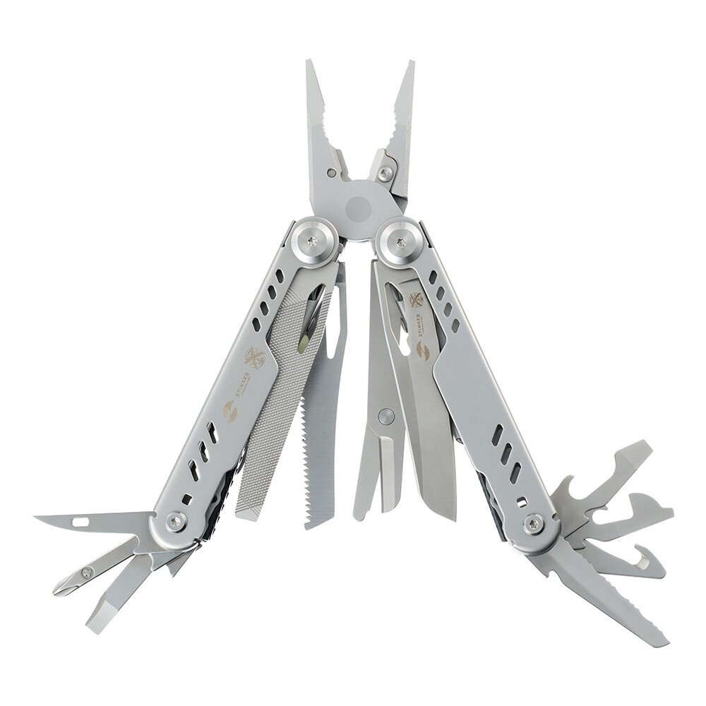 Stinger MT-GHK23-2A Мультитул stinger, 110 х 27 мм, 21 функция, сталь, серебристый, в картонной коробке, в комплекте нейлоновый чехол