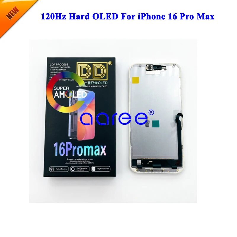 Новая модель DD Brand: Жесткий OLED LCD-экран 120 Гц для iPhone 16 Pro Max, дисплей LCD, сенсорный экран, модуль в сборе