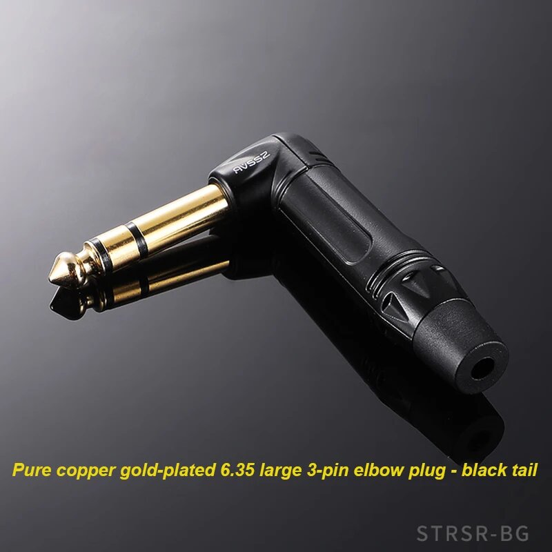 Профессиональный аудиоразъем 6,35 мм TS/TRS красный/черный STRSR-BG Black Tail