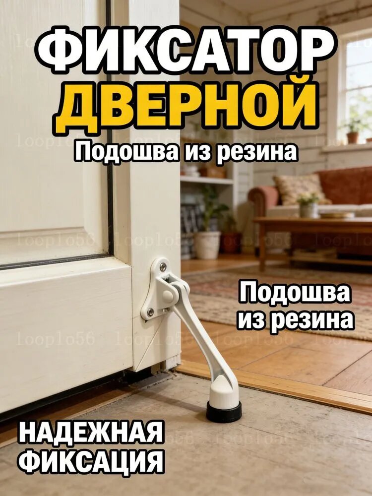 Стоппер дверной, откидной, козья ножка
