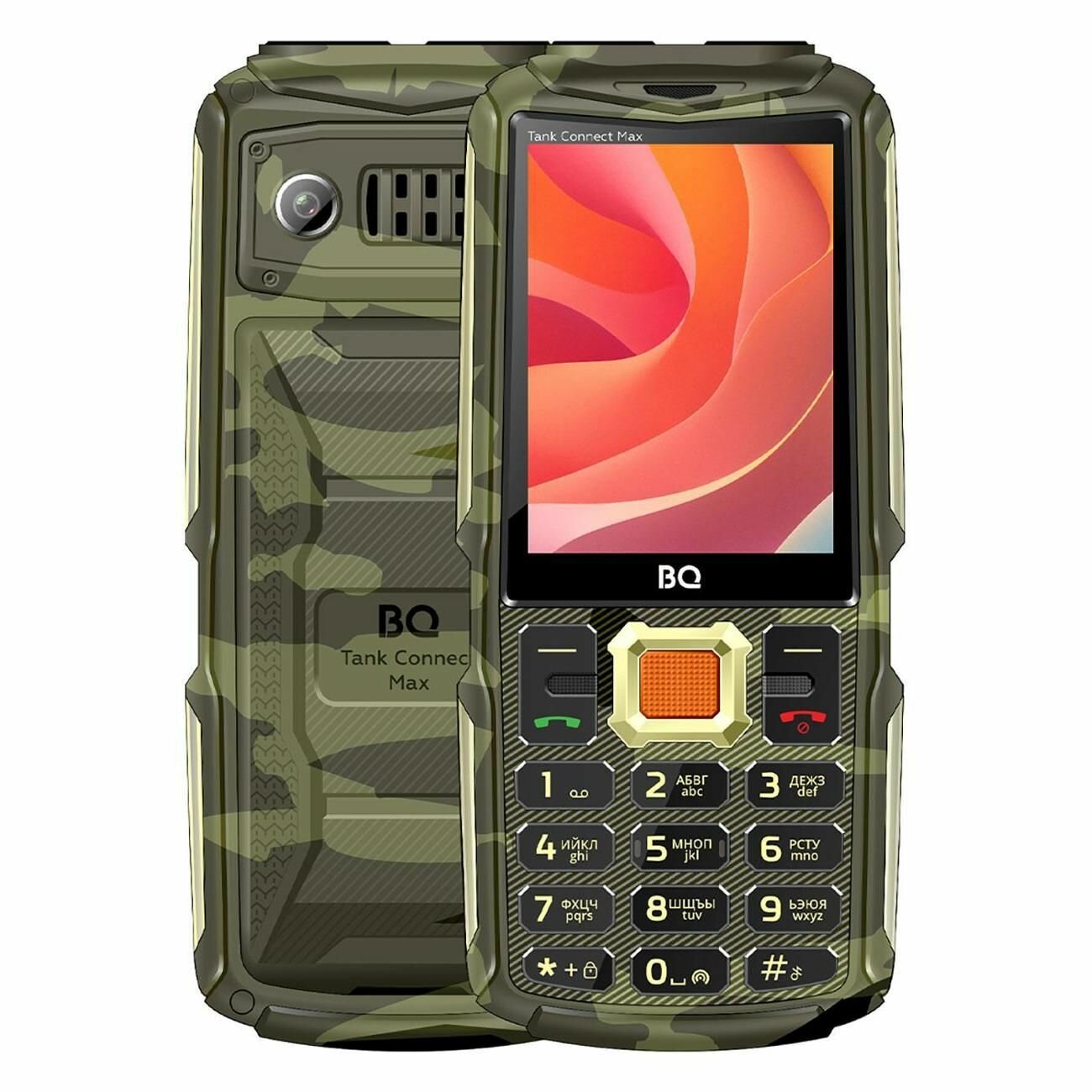 Мобильный телефон BQ 2830L Tank Connect Max Camouflage+Gold