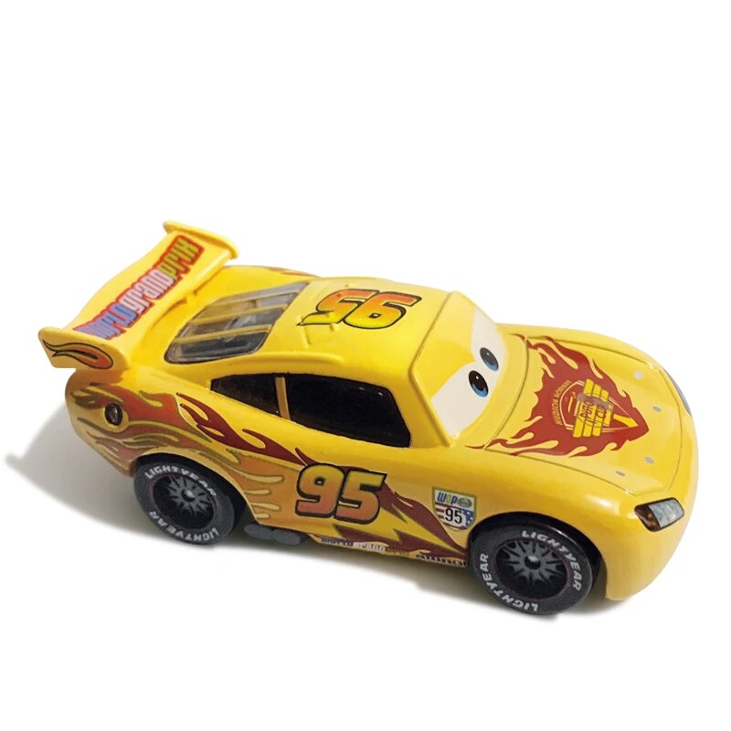 Lightning McQueen, Disney Pixar Cars, желтый, 1:55