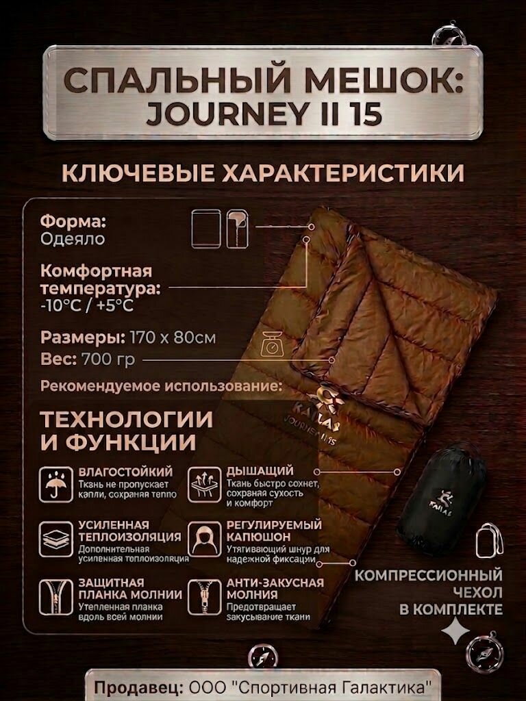 Спальный мешок Journey II 15 Envelope