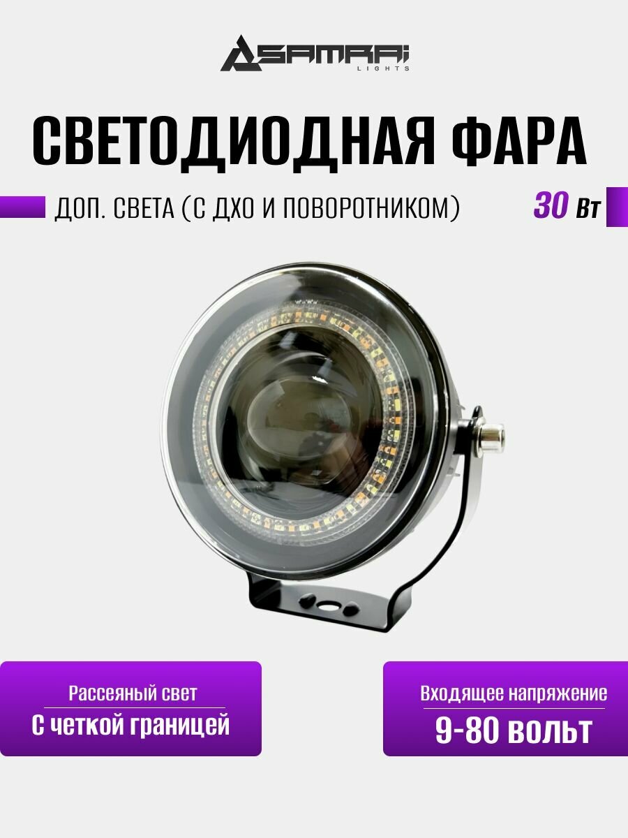 Противотуманная фара белый/желтый свет/ птф/ фары дхо/ линзы