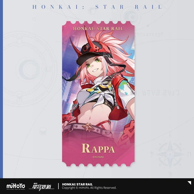 Лазерные карты Honkai Star Rail Robin Black Swan Argenti Ruan Mei Розовый, Rappa