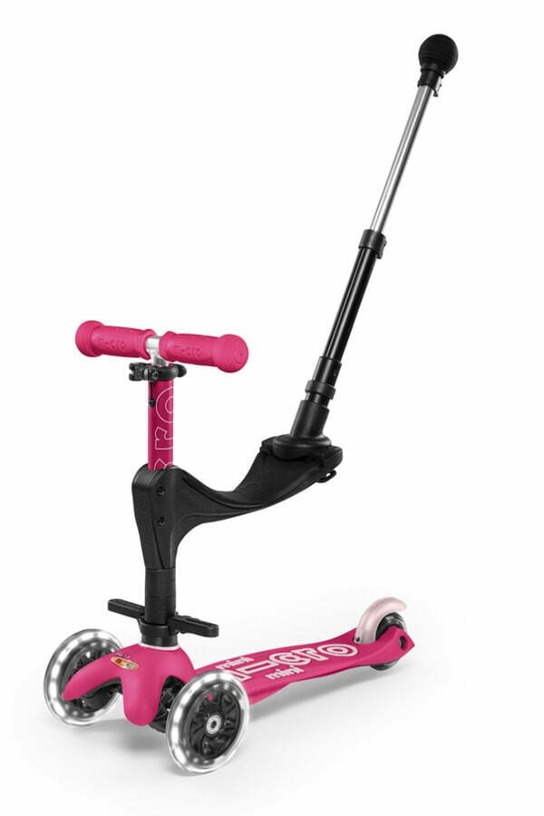 DECATHLON Самокат Micro Mini 3w1 Deluxe Plus LED, розовый