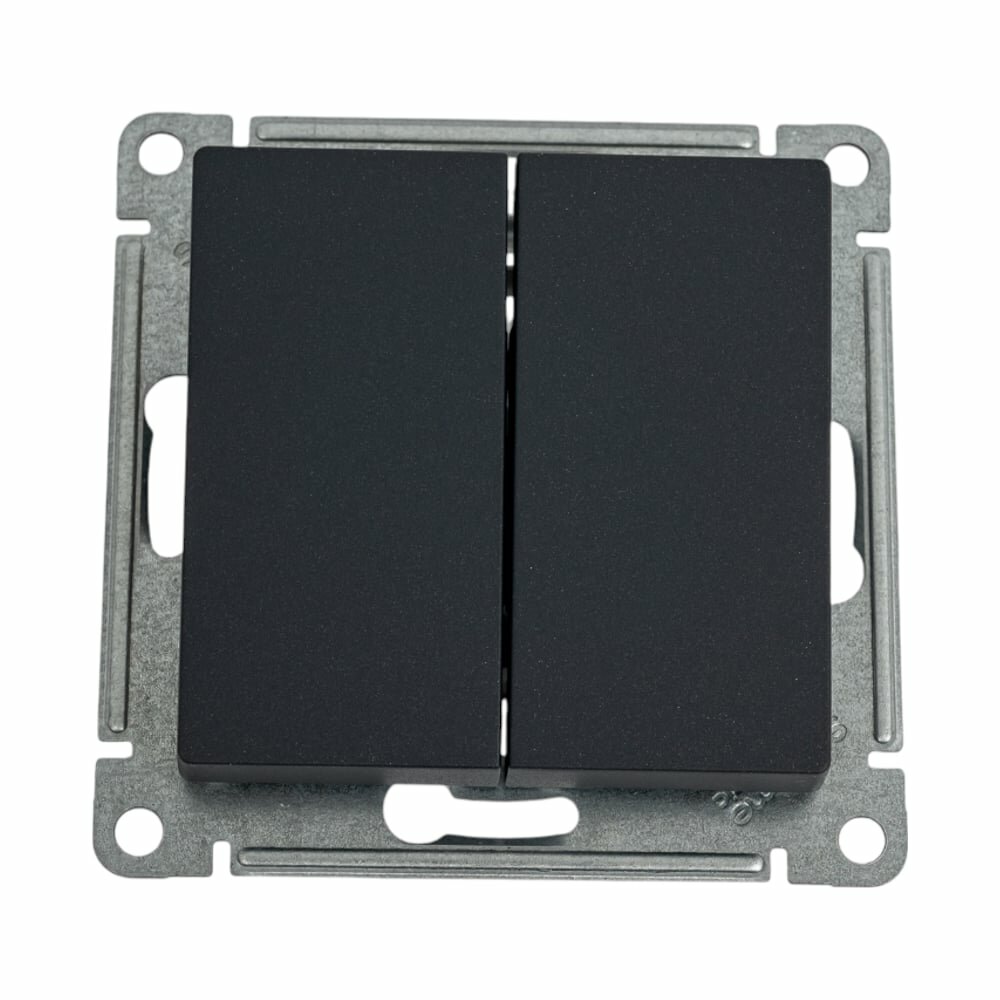 2-клавишный переключатель Systeme Electric Atlasdesign базальт сх.6/2, 10ах, механизм ATN001465