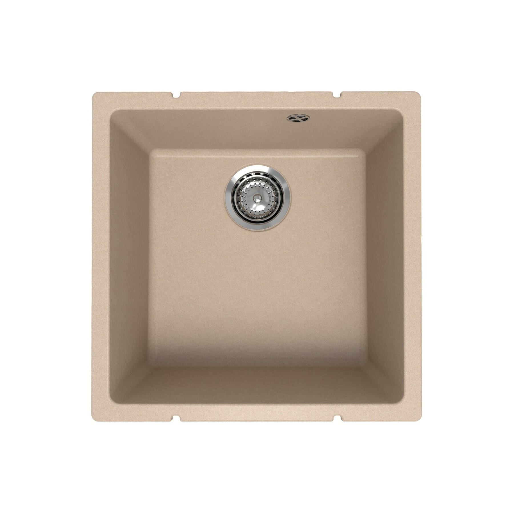 Мойка для кухни Ulgran Quartz 45х45 Under 400-03 десерт, 1 чаша, кварцевый композит