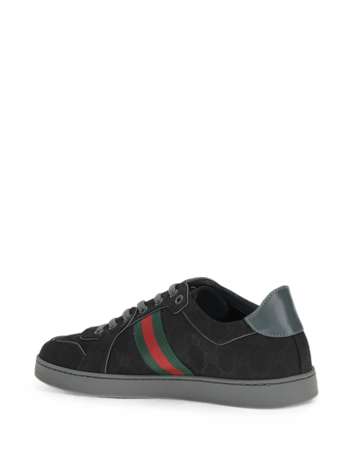 Кроссовки GUCCI GG Web-stripe sneakers, размер 7, black/black — фото 1